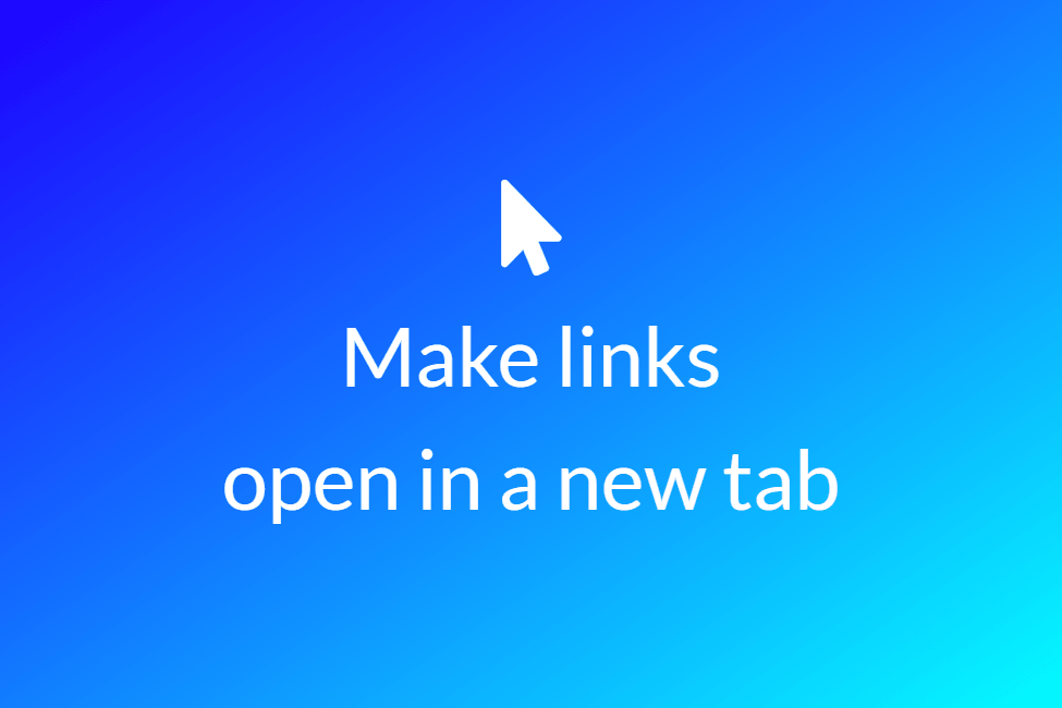 Make external links open in new tab - Ghost CMS
